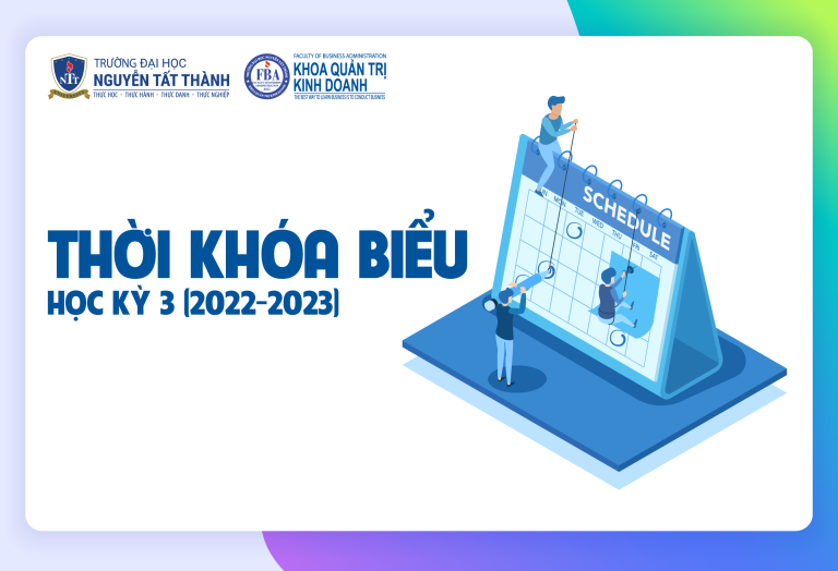 Thời khóa biểu HK3 - Năm học: 2022-2023 - Khoa Quản trị kinh doanh